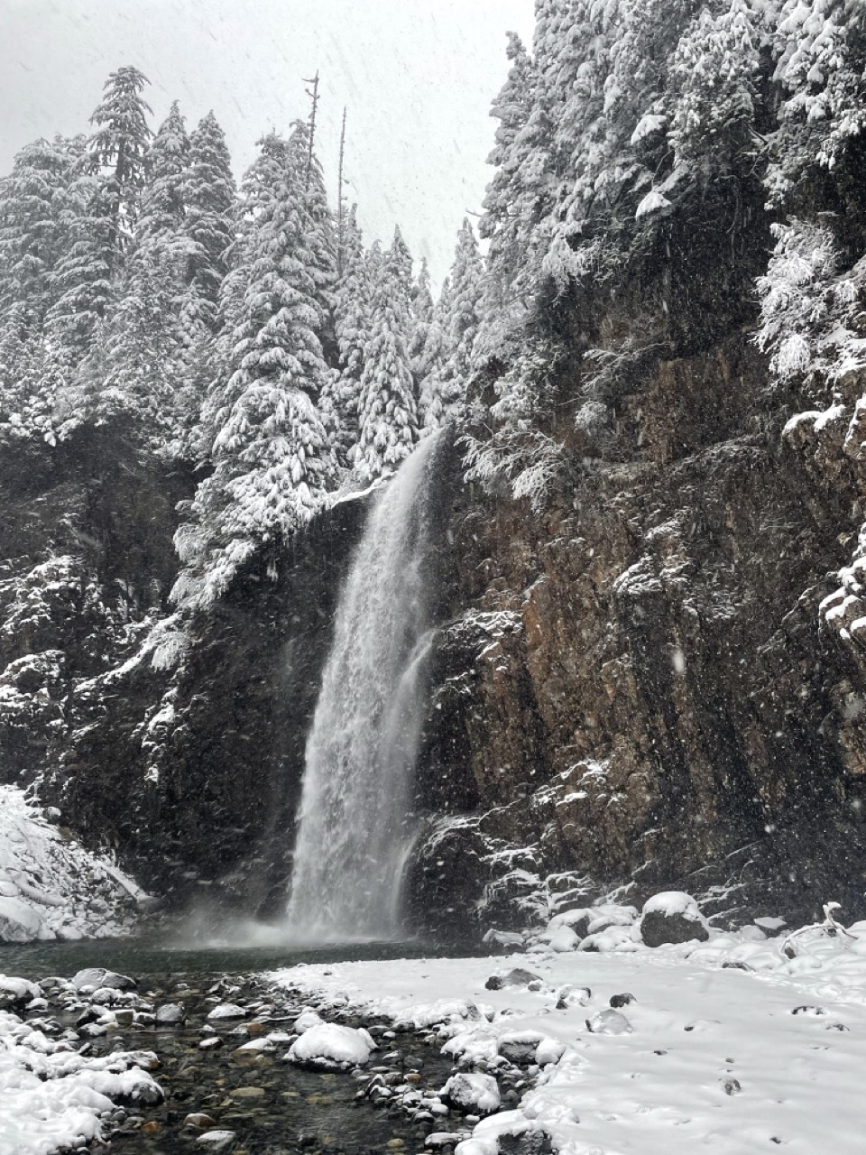 Franklin Falls, Franklin Falls - Winter — Washington Trails Association